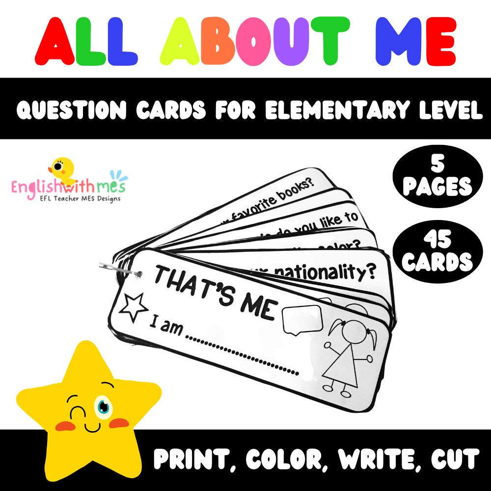 All About Me Question Cards - paylasogretkazan.com