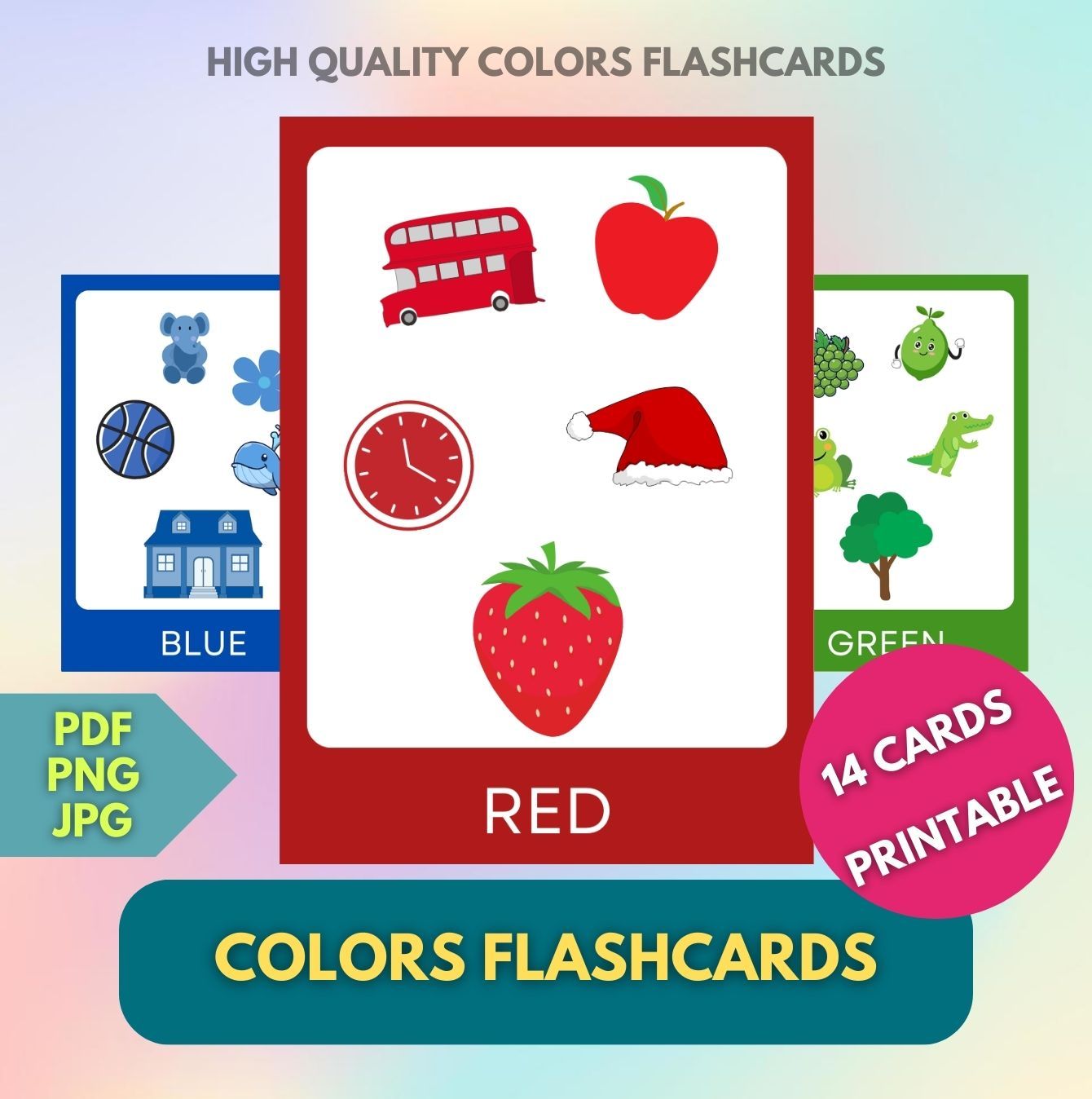 İngilizce Renkler (Colors) Dijital Dil Kartları - paylasogretkazan.com