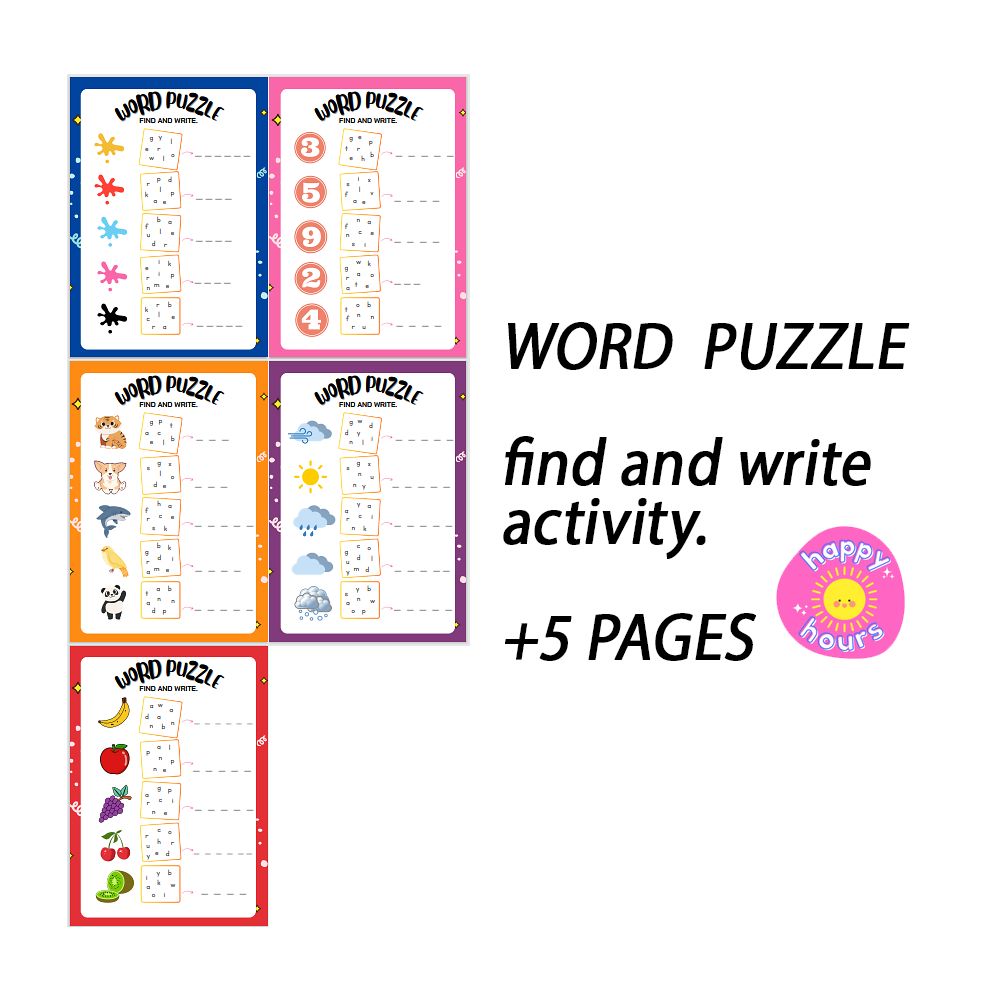 WORD PUZZLE - Find and write activity - paylasogretkazan.com