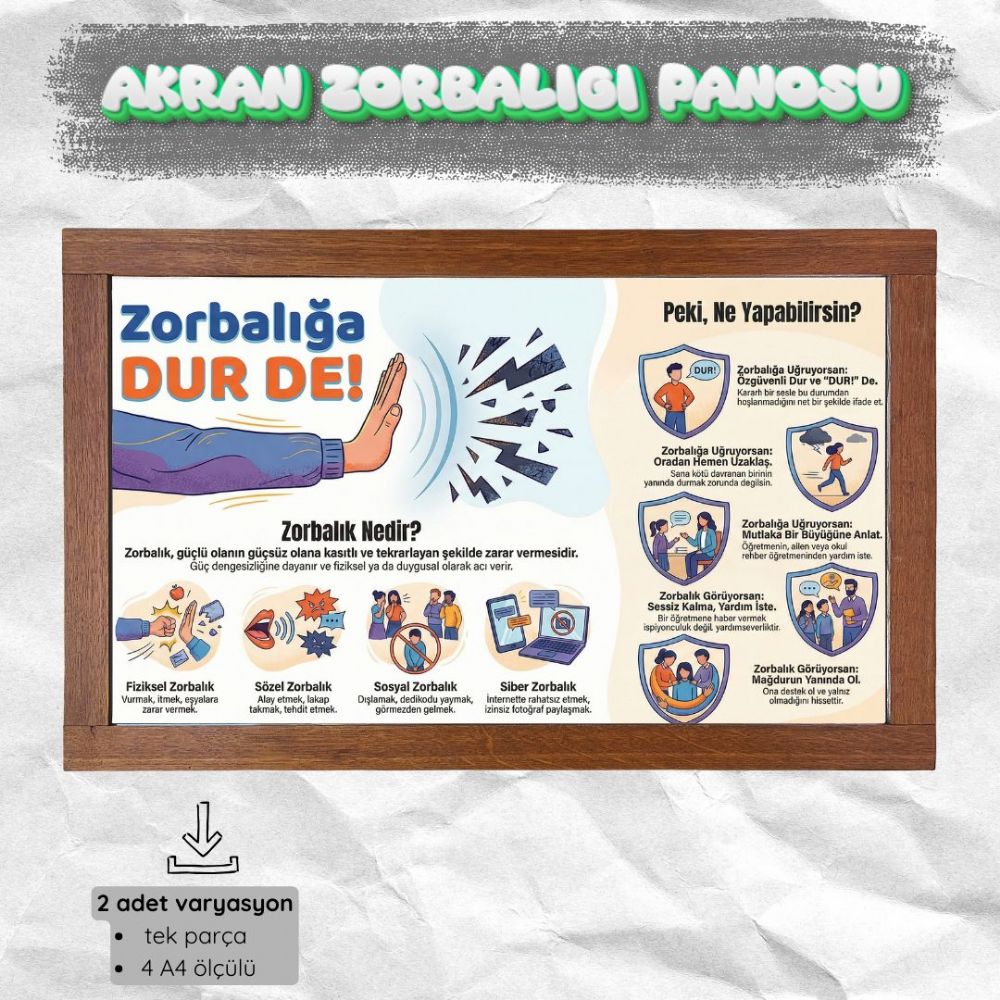 ZORBALIĞA DUR DE ! AFİŞ /PANO - paylasogretkazan.com