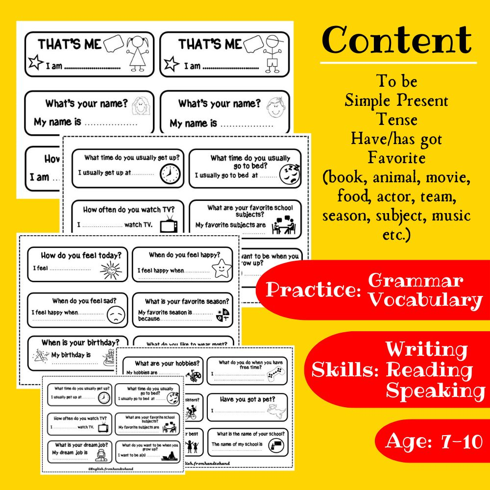 All About Me Question Cards - paylasogretkazan.com