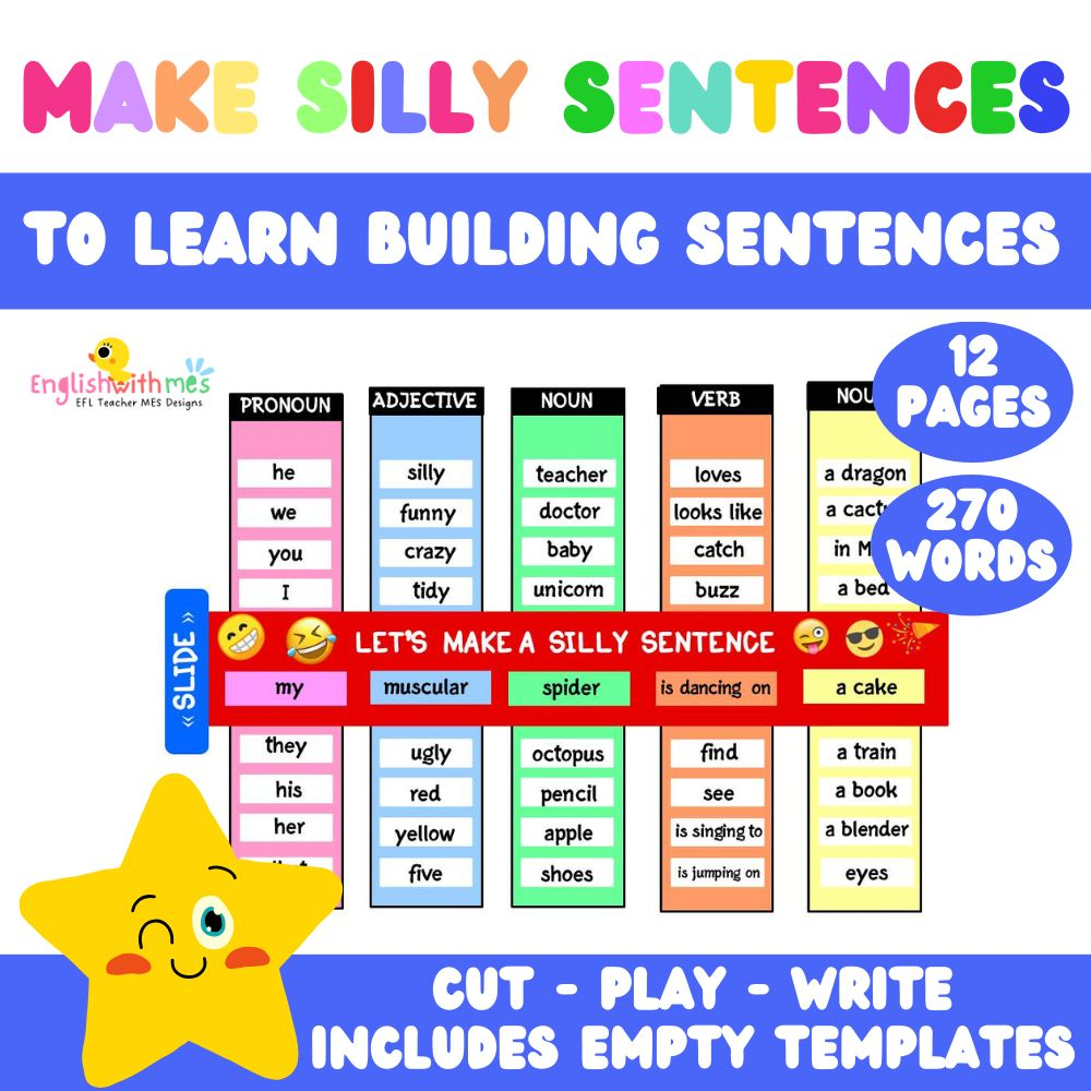 Making Silly Sentences (A1-A2 Cümle Kurma Etkinliği) - paylasogretkazan.com