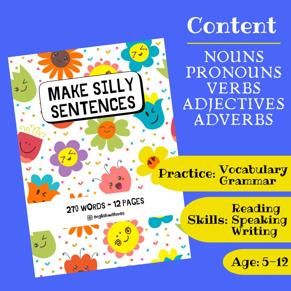 Making Silly Sentences (A1-A2 Cümle Kurma Etkinliği) - paylasogretkazan.com
