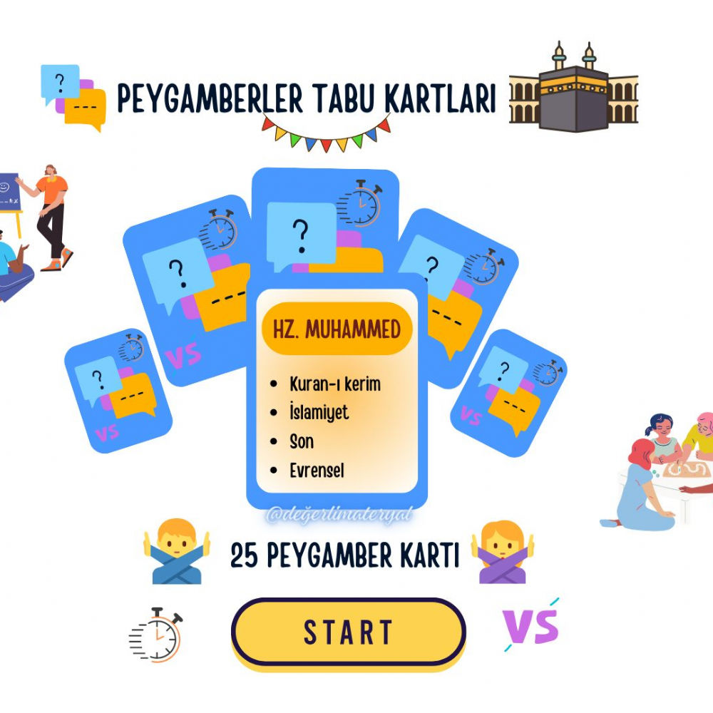 Peygamberler Tabu Kartları - paylasogretkazan.com