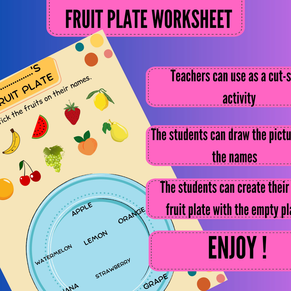 FRUIT PLATE WORKSHEET - paylasogretkazan.com