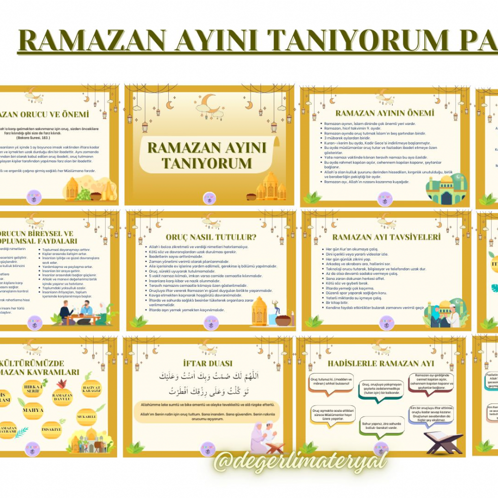 Ramazan Ayını Tanıyorum Panosu - paylasogretkazan.com